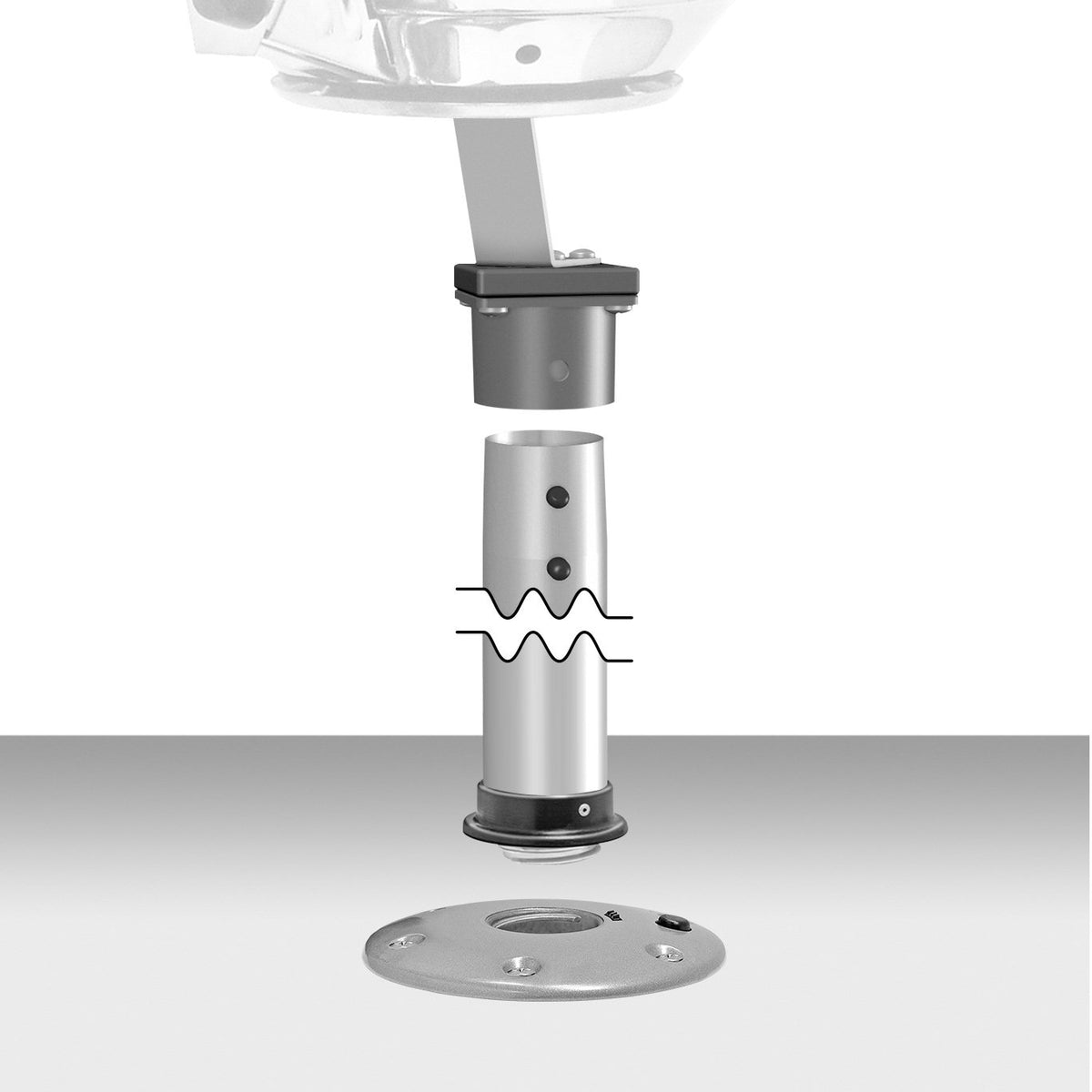 Marine Kettle®Double Locking Stowable Pedestal Mount
