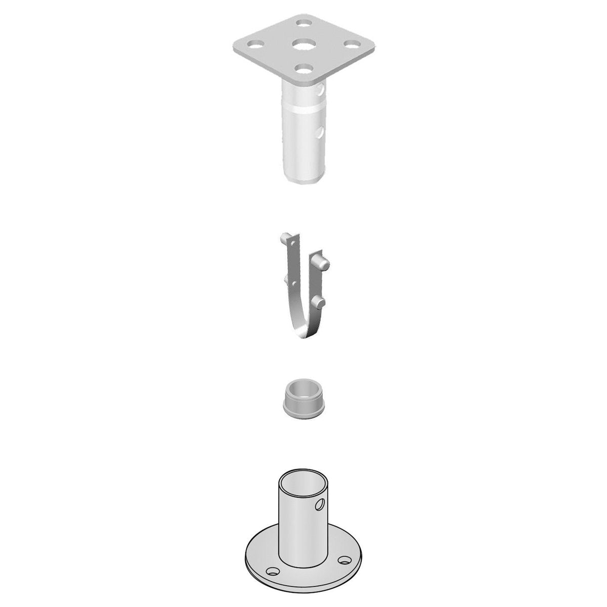 Single Locking Deck Socket Mount